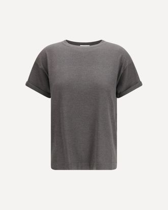 Brunello Cucinelli Cashmere glitter T-shirt Female XL
