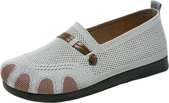 Generic Chaussures &agrave; enfiler pour femme - Chaussures de sport confortables - Chaussures plates - Semelles souples - Chaussures de loisirs - En maille - Orthop