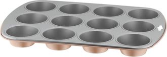 Original Kaiser Original Kaiser 100 Gold Muffinform f&uuml;r 12 Muffins, Muffinblech 38x27 cm, Standardgr&ouml;&szlig;e, antihaftbeschichtet, Cupcake Formen, gleichm&auml;&szlig;iges Backen, go
