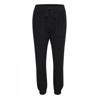 Kaffe Schwarze Tiefe Elastische Taille Hose - - Trousers - Damen - Schwarzk - XS