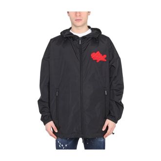 Dsquared2 Jacke mit Logo-Patch - - Jackets - Herren - Schwarzk - M