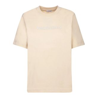 Burberry Elegantes beiges Baumwoll-T-Shirt - - Tops - Damen - Beige - M
