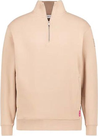 Joop Herren Pullover beige Baumwolle unifarben