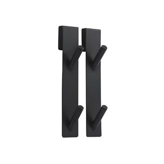 Spirella 2 Doppel-Kleiderhaken f&uuml;r NOKO-Duschwand, Mattschwarz, MSV