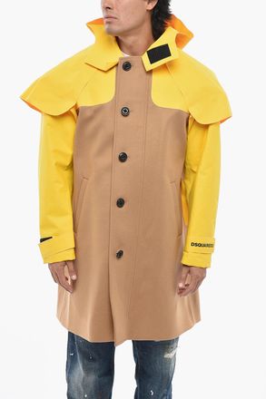Dsquared2 Mantel aus Schurwolle und Nylon mit Kapuze Dsquared2