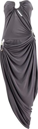 CHRISTOPHER ESBER Femme, Robes, Gris, Taille: 36 FR Orica Crystal Ruched Jersey Strapless Dress