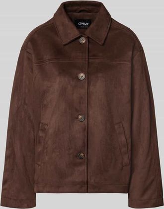 Only Regular Fit Kunstlederjacke in Velours-Optik Modell CAROLINA