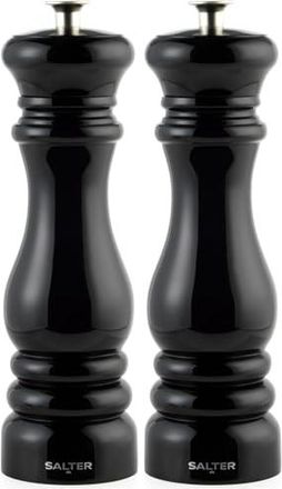 Salter Salter BW13676EU7 Chester Pfefferm&uuml;hle - Klassische schwarze Gew&uuml;rzm&uuml;hle, Keramikmahlwerk, einstellbare Grobheit, fein bis grob, nachf&uuml;llbar, manuelle