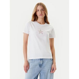 Converse T-Shirt Floral Chuck Taylor 10027751-A01 Wei&szlig; Regular Fit