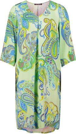 Betty Barclay Damen Sommerkleid mit V-Ausschnitt 38, Green/Blue