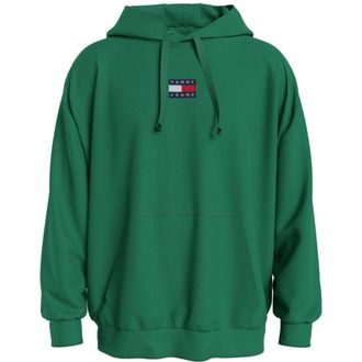 Tommy Jeans Bio-Baumwoll-Hoodie mit Abzeichen - - Sweatshirts & Hoodies - Herren - Gr&uuml;n - XL