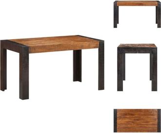 vidaXL Vidaxl - Esstisch 140x70x76 cm Raues Mango-Massivholz - Esstisch - Mangoholz Tisch - Industriel Stil - Wohnzimmer Dekoration - K&uuml;chenm&ouml;bel