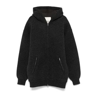 Isabel Marant Zip-Up Strick-Kapuzenpullover - - Sweatshirts & Hoodies - Damen - Grau - 2XS