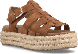 Hush Puppies Rosetta Gladiatoren Leder Damen Sandalen in Braun