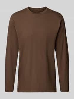 Ragman Longsleeve mit geripptem Rundhalsausschnitt