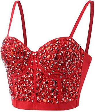 Generic Debardeur Femme Transparent Grande Cher Sculptant Roul&eacute; Personnalisable Amincissant Elasthanne Strass Paillettes Noel Beach Lacet Cuir Denim Gothique 