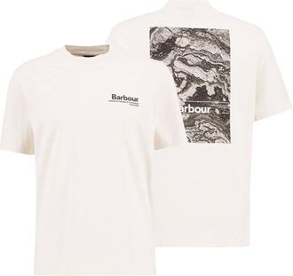 Barbour Softes T-Shirt aus Baumwolle mit r&uuml;ckseitigem Print in