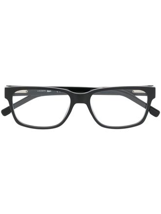 Lacoste lunettes de vue carr&eacute;es &agrave; plaque logo - Noir