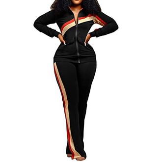 Generic Ensemble de surv&ecirc;tement 2 pi&egrave;ces en lin pour femme - Tenue d&eacute;t&eacute; 2 pi&egrave;ces - Chemises d&eacute;contract&eacute;es en duvet et pantalon &agrave; jambes larges - Taille S 5XL 