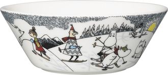 iittala Arabia Mumin Skifahren mit Herrn Brisk Sch&uuml;ssel &oslash; 15 cm