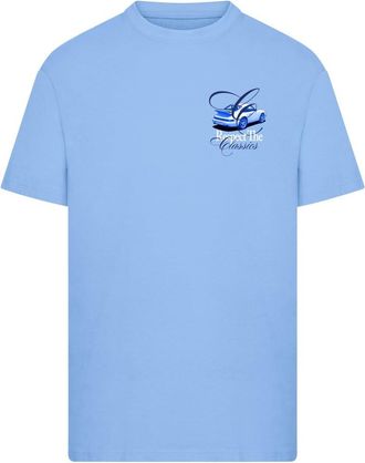 Mister Tee Damen T-Shirt 100% Baumwolle Horizont blau XXL