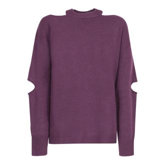 Federica Tosi Femme, Pulls, Violet, Taille: 38 FR Pull en m&eacute;lange de cachemire