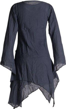 vishes Midikleid Lang&auml;rmliges Lagenlook Kleid handgewebte Baumwolle Ethno, Hippie, Boho, Goa style