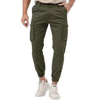 Generic Pantalon chino pour homme - Couleur unie - Pantalon de jogging baggy - Taille &eacute;lastique - Pantalon chino respirant - Pantalon de travail stretch avec 