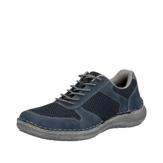 Rieker Slip-On Sneaker RIEKER, Herren, Gr. 40, dunkelblau, Lederimitat, Mesh, Schuhe, Freizeitsneaker, Halbschuh, Schlupfschuh mit Gummizug