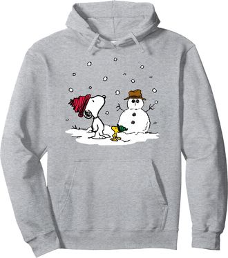 Peanuts Snoopy Woodstock Schneemann Pullover Hoodie