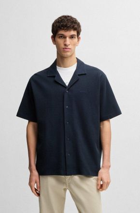 HUGO BOSS Kurzarmshirt Pe mit Ton-in-Ton Logo
