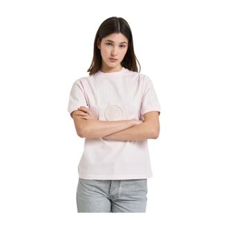 Anine Bing Femme, Tops, Rose, Taille: 38 FR T-shirt &agrave; logo imprim&eacute; et &eacute;cusson brod&eacute;