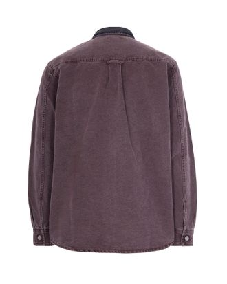Carhartt Work in Progress Mens Shirt Mitch Palisander-Black Cotton Hubbard Canvas Palisander/black hubbard