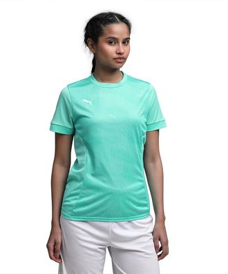 Puma Damen Individual Graphic Padeltrikot L, Aquatic White Green