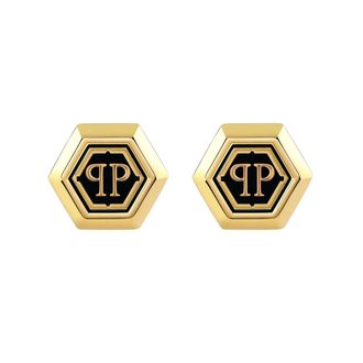 Philipp Plein Manschettenkn&ouml;pfe - Cufflinks Plein Icon - Gr. unisize - in Gold - f&uuml;r Damen