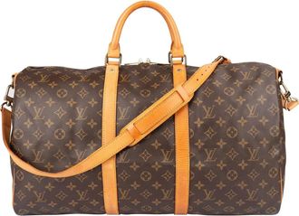 Louis Vuitton Crossbody Bags - Louis Vuitton Monogram Canvas Keepall 50 Bandoulie - Gr. unisize - in Braun - f&uuml;r Damen