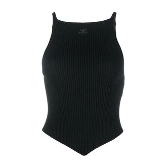 Courr&egrave;ges Femme, Tops, Noir, Taille: 40 FR D&eacute;bardeur