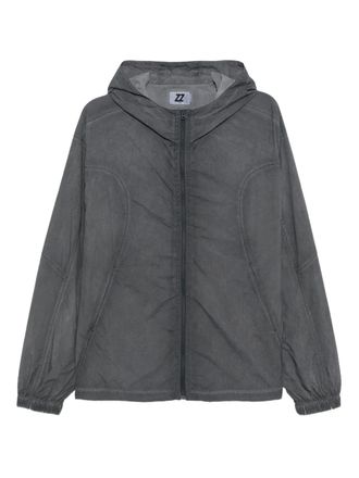 Izzue veste &agrave; slogan brod&eacute; - Gris