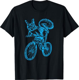Seembo Eichh&ouml;rnchen Radfahren Fahrrad Lustiges Tier Biker Biking Bike T-Shirt