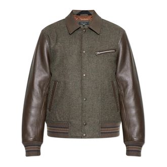 Rag & Bone Wolljacke mit &Auml;rmeln aus Leder - - Jackets - Herren - Braun - XS
