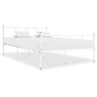 vidaXL Cadre de lit sans matelas blanc m&eacute;tal 120x200 cm Vidaxl