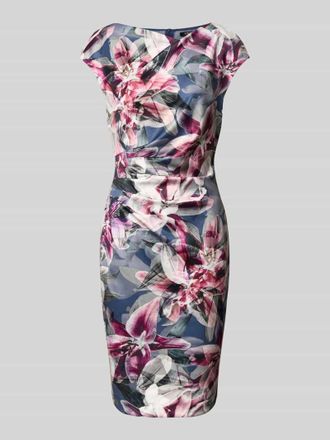 Swing Knielanges Cocktailkleid mit Raffungen