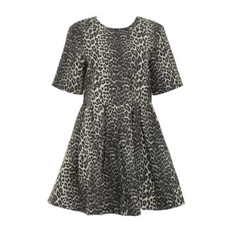 Ganni 3D Leo-Jacquard-Minikleid - - Dresses - Damen - Mehrfarbig - M