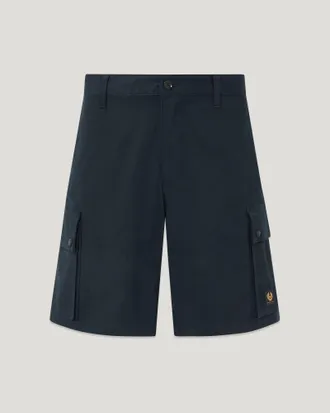 Belstaff Short Cargo Route Pour Homme Cotton Twill Bleu Encre Fonc&eacute; 30