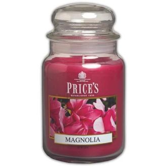 Price's Candles Magnolia - Duftkerzen - 630 gr. im Glas - Brenndauer bis 150 Stunden, PBJ010605, Rot