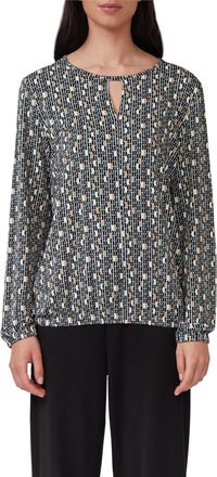 s.Oliver T-Shirt mit All-Over-Print und Elastikb&uuml;ndchen