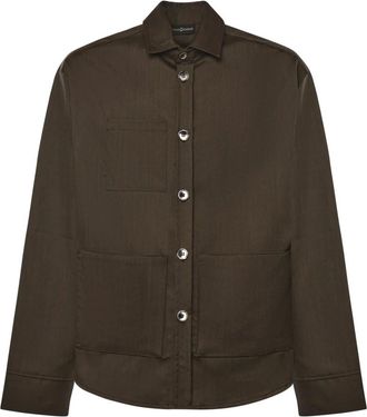 Giuliano Galiano Homme, Chemises, Brun, Taille: 3XL Tobhias Wool Shirt