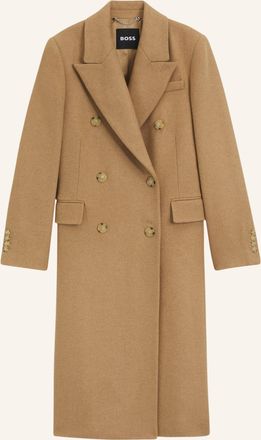 HUGO BOSS Klassischer Mantel Callaf Regular Fit beige