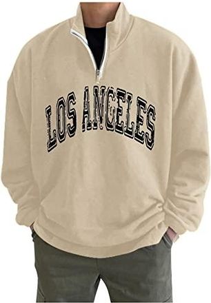 Generic Los Angeles California Sweatshirts pour homme dessin anim&eacute; graphique vintage hiver automne tenues avec motifs lettres imprim&eacute;es v&ecirc;tements amples grand
