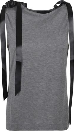 Simone Rocha haut &agrave; d&eacute;tail de noeud - Gris